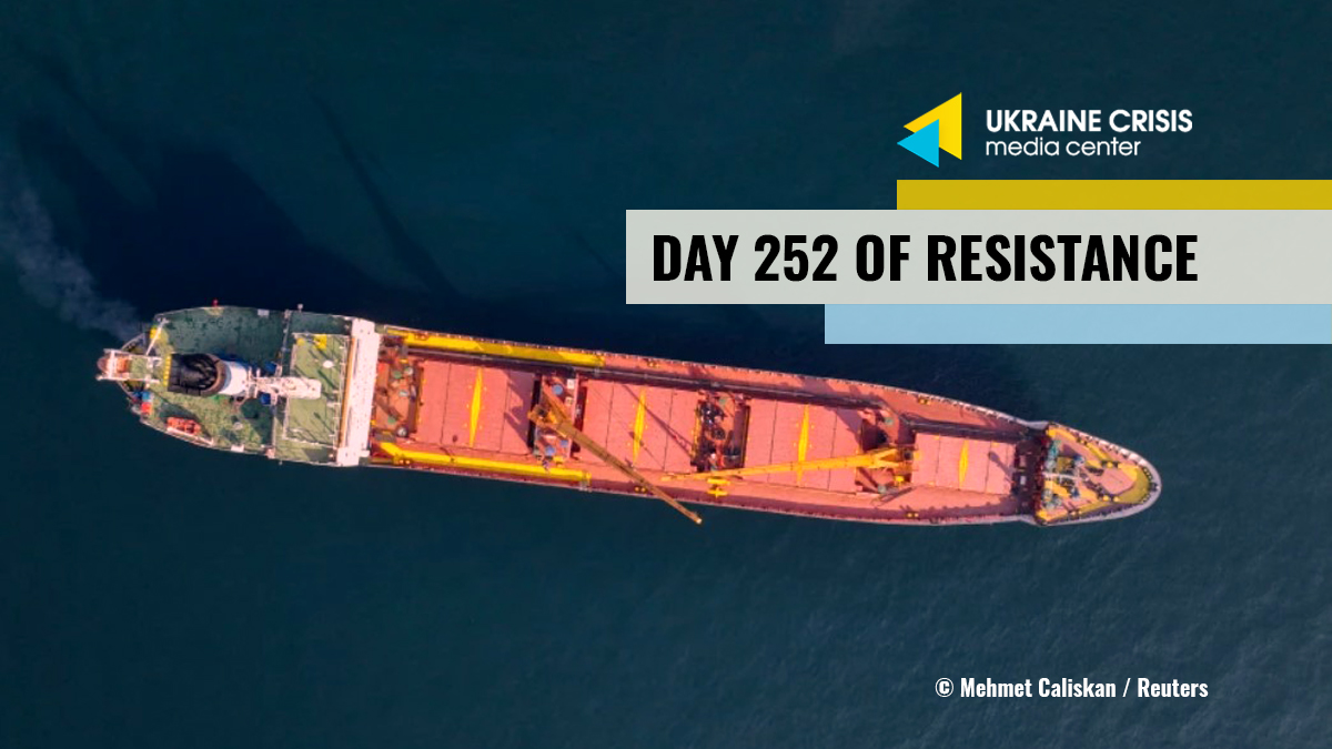 Day 252: grain corridor resumes operations, Russia renews claims of ...