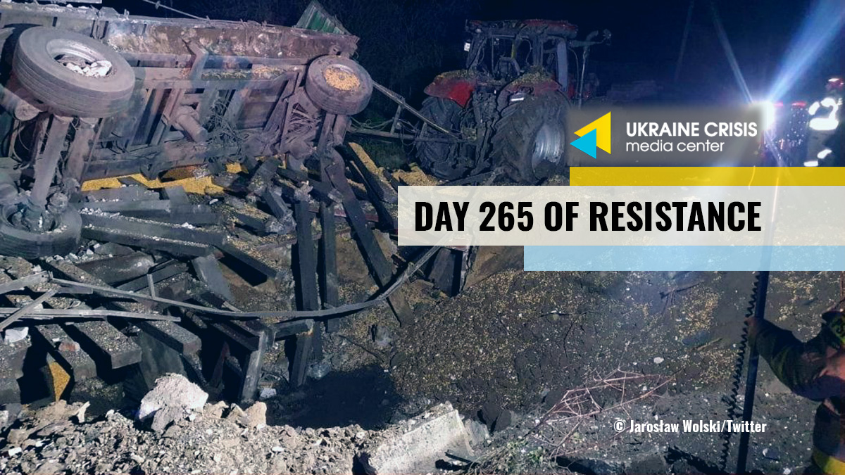 Day 265: Russia launches missile barrage against Ukraine, Russian ...